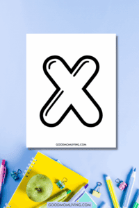 Bubble Letter X to Print and Color (Free Download) - Good Mom Living