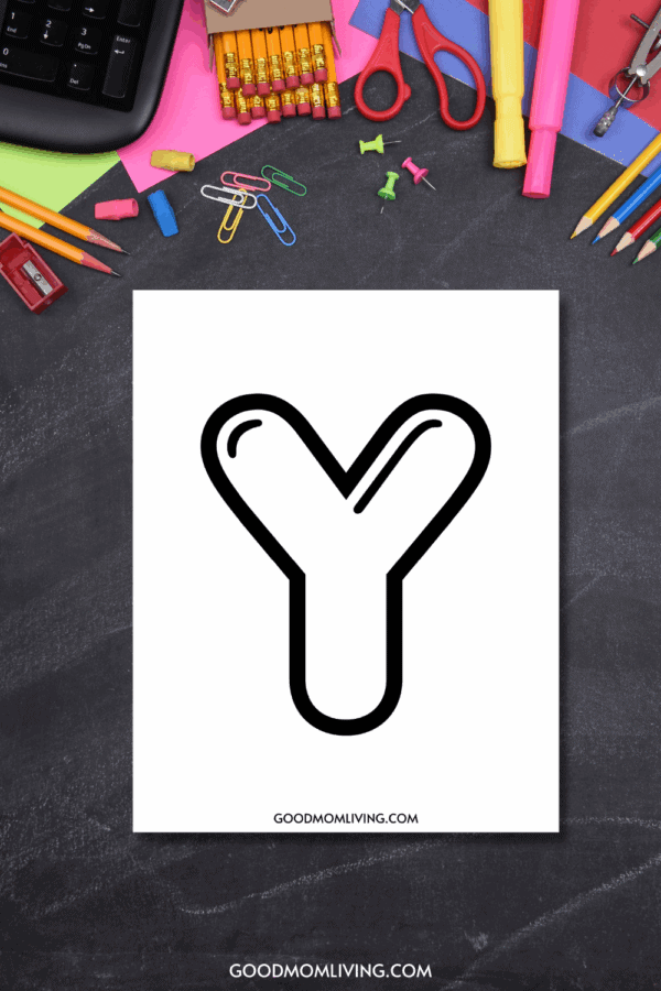 Free Printable Bubble Letter Y (Creative and Fun) - Good Mom Living