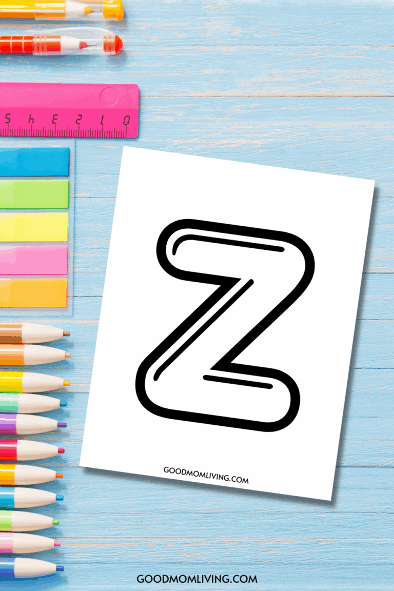 Free Printable Bubble Letter Z for Crafts and Coloring - Good Mom Living